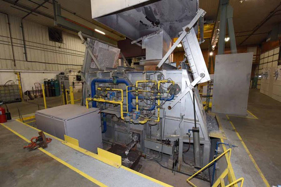 Picture of Gasmac Dry Hearth Type Natural Gas Fired Stationary Aluminum Melting and Holding ...